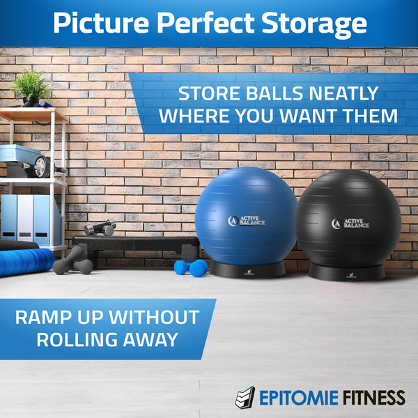 Exercise Ball Base for Stability - Stand For Balance Balls Fits Balls ...